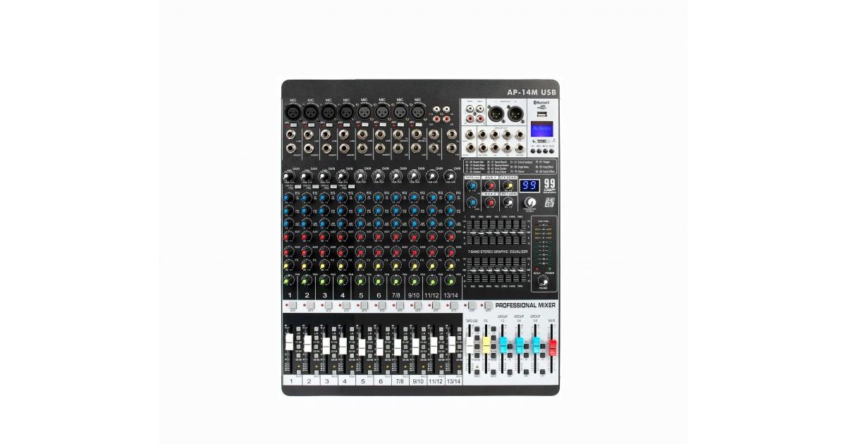 Rack mikser AP-14M 8 XLR + 4 stereo DSP X-AUDIO | Cijena | Hrvatska
