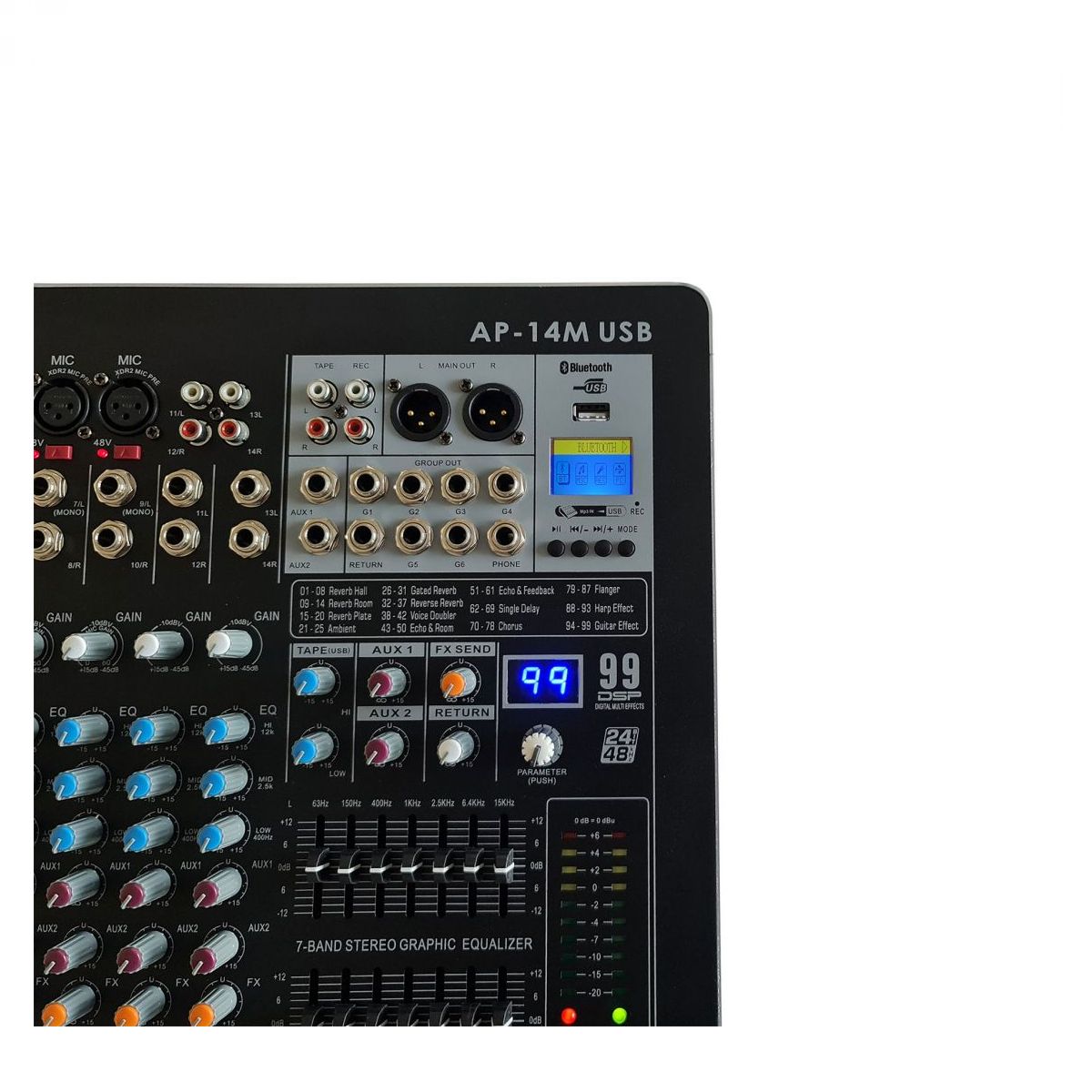 Rack mikser AP-14M 8 XLR + 4 stereo DSP X-AUDIO | Cijena | Hrvatska