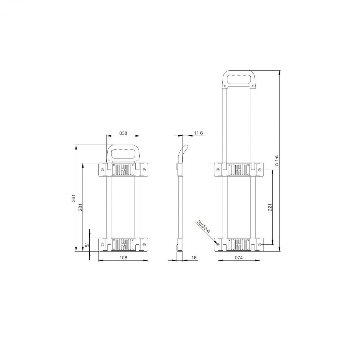 Ručka na izvlačenje, 475-820mm, 3471 ADAM HALL | Cijena | Hrvatska